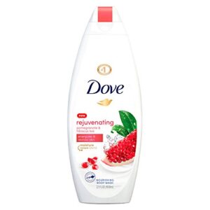 Dove Body Wash for Softer, Smoother Skin After Just One Use Rejuvenating Pomegranate and Hibiscus Tea Effectively Washes Away Bacteria While Nourishing Your Skin, 22 Fl Ounce (Pack of 4)