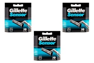 gillette mens sensor cartridges 10 count (3 pack)