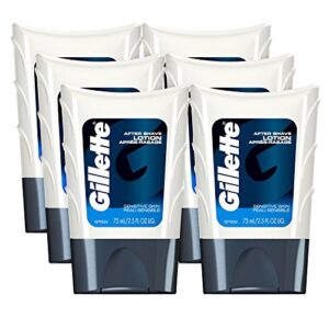 gillette after shave lotion, sensitive skin, 2.5 ounce (pack of 6), mens razors / blades