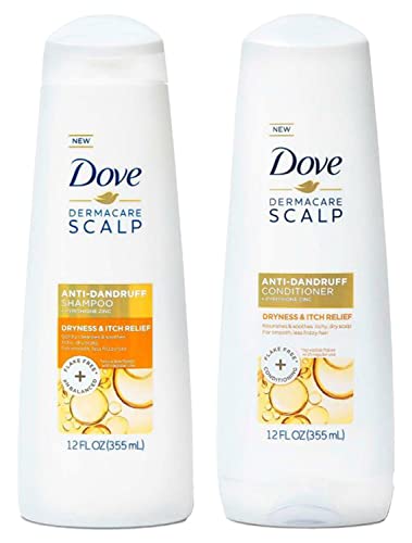 Dove Derma Care Scalp Anti-Dandruff Shampoo And Conditioner Set For Dryness & Itch Releif