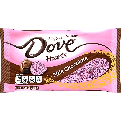 DOVE PROMISES Valentine Milk Chocolate Candy Hearts 8.87-Ounce Bag