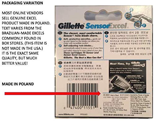 Gillette Sensor Excel-50 Count (5 x 10)