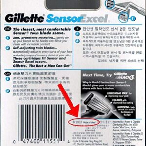 Gillette Sensor Excel-50 Count (5 x 10)