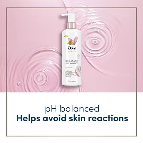 Dove Body Love Body Cleanser Reaction-Prone Skin 3 Count Hyper-Reactive Skin Balance for Ultra-Sensitive Fragrance Free Body Wash with Only 12 Ingredients 17.5 oz