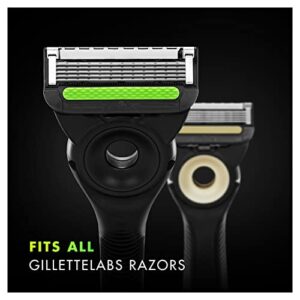 Gillette Labs Razor Blades Men, Pack of 6 Razor Blade Refills, Compatible with GilletteLabs with Exfoliating Bar and Heated Razor