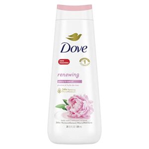 dove body wash renewing peony and rose oil for renewed, healthy-looking skin gentle skin cleanser with 24hr renewing micromoisture 20 oz