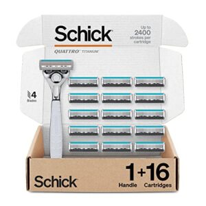 schick quattro titanium razor — schick quattro, quattro razor, titanium razor with 16 refill blades