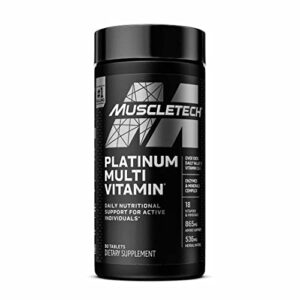 multivitamin for men | muscletech platinum multivitamin | vitamin c for immune support | 18 vitamins & minerals | vitamins a c d e b6 b12 | daily workout supplements | mens multivitamins, 90 ct