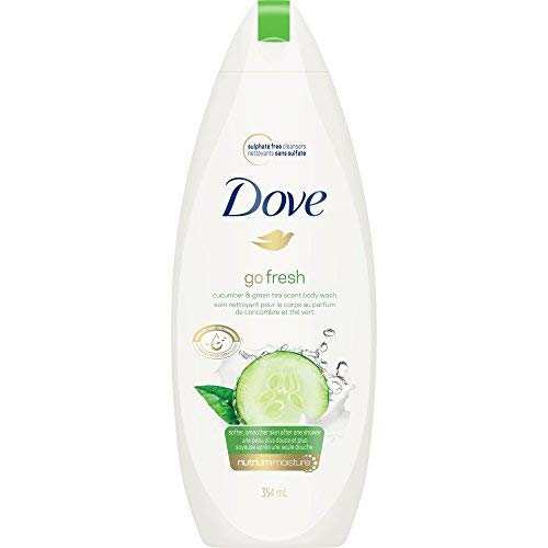 Dove Body Wash 12 Ounce Go Fresh Cucumber & Green Tea (354ml) (3 Pack)