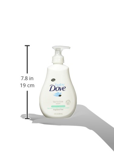 Baby Dove Tip to Toe Baby Body Wash For Baby's Sensitive Skin Sensitive Moisture Washes Away Bacteria, Fragrance-Free and Hypoallergenic Baby Soap, 13 Fl Oz (Pack of 3)