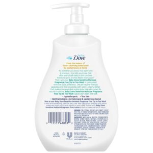 Baby Dove Tip to Toe Baby Body Wash For Baby's Sensitive Skin Sensitive Moisture Washes Away Bacteria, Fragrance-Free and Hypoallergenic Baby Soap, 13 Fl Oz (Pack of 3)