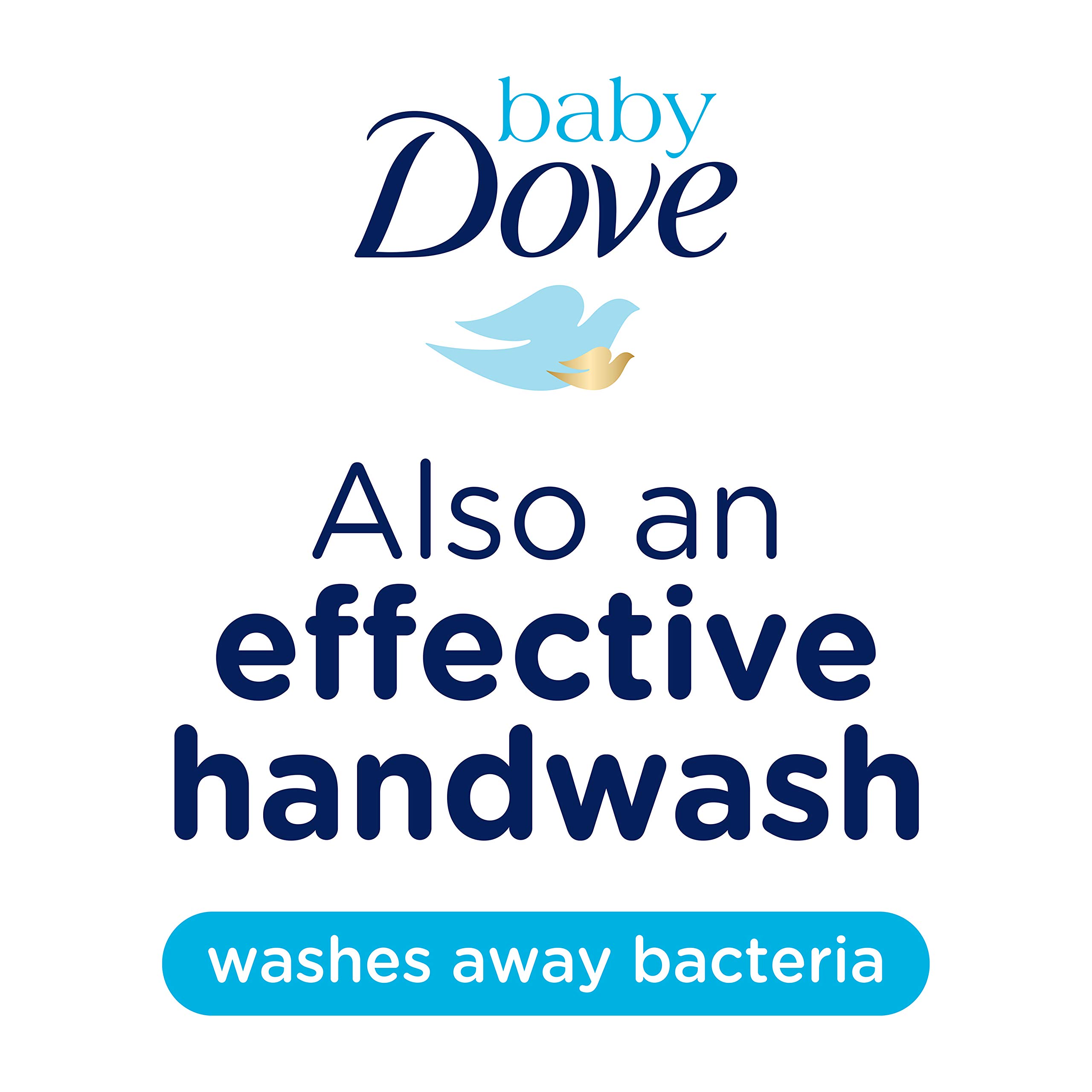 Baby Dove Tip to Toe Baby Body Wash For Baby's Sensitive Skin Sensitive Moisture Washes Away Bacteria, Fragrance-Free and Hypoallergenic Baby Soap, 13 Fl Oz (Pack of 3)