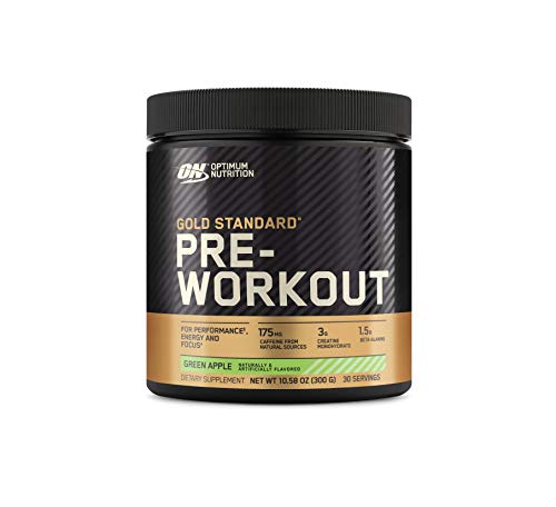 Optimum Nutrition Gold Standard Pre Workout with Creatine, Beta-Alanine, and Caffeine for Energy, Flavor: Green Apple, 30 Servings (Packaging May Vary), Powder