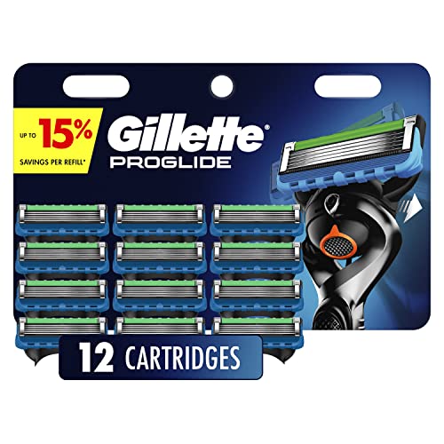 Gillette Fusion5 ProGlide Men's Razor Blades, 12 Blade Refills