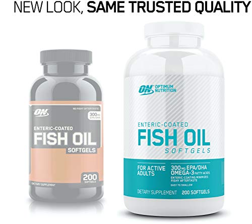 Optimum Nutrition Omega 3 Fish Oil, 300MG, Brain Support Supplement, 200 Softgels (Packaging May Vary)