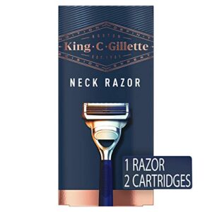 King C. Gillette Neck Razor, Handle plus 2 Blade Refills