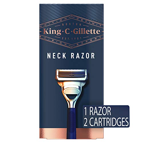 King C. Gillette Neck Razor, Handle plus 2 Blade Refills