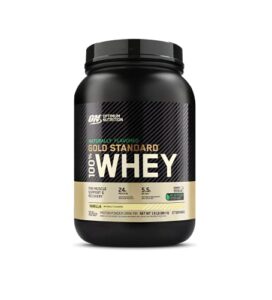 optimum nutrition gold standard 100% whey protein powder, naturally flavored vanilla, 1.9 pound (packaging may vary)