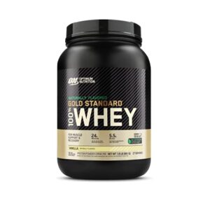 Optimum Nutrition Gold Standard 100% Whey Protein Powder, Naturally Flavored Vanilla, 1.9 Pound (Packaging May Vary)