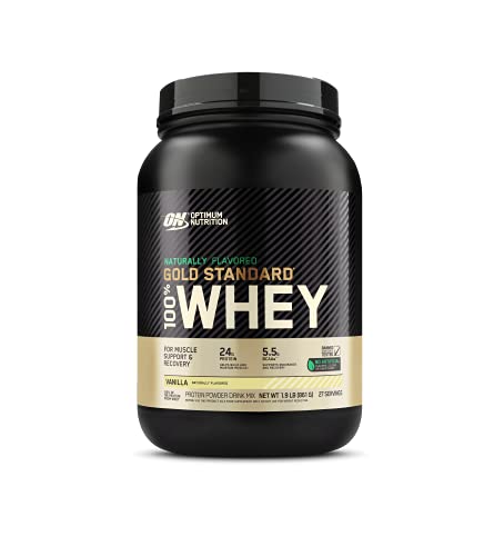 Optimum Nutrition Gold Standard 100% Whey Protein Powder, Naturally Flavored Vanilla, 1.9 Pound (Packaging May Vary)