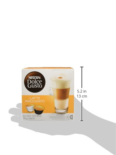 Nescafe Dolce Gusto Coffee Pods, Latte Macchiato, 16 capsules, Pack of 3