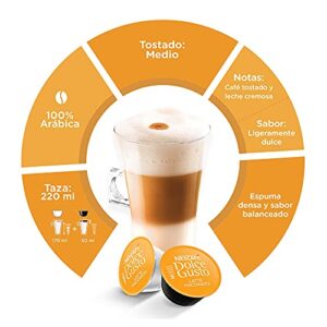 Nescafe Dolce Gusto Coffee Pods, Latte Macchiato, 16 capsules, Pack of 3