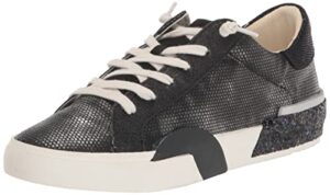 dolce vita women’s zina sneaker, gunmetal leather, 8.5