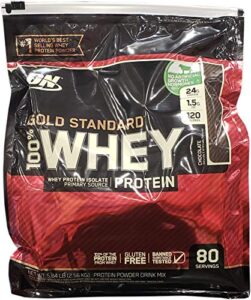 optimum nutrition 100 % whey chocolate gold standrad, 5.64 pound