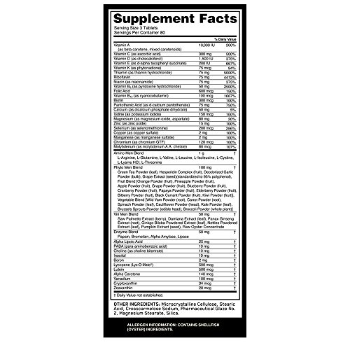 Optimum Nutrition Opti-Men Daily Multivitamin Supplement, 240 Count