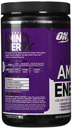 Optimum Nutrition Essential Amino Energy Concord Grape - 30 Servings, 9.5 oz