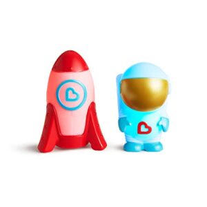 munchkin® galaxy buddies™ water safe light up baby and toddler bath toy, astronaut & rocket ship