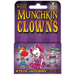 Steve Jackson Games Munchkin Clowns Card Game (Mini-Expansion) | 15 Cards | Adult, Kids, & Family Game | Fantasy Adventure Roleplaying Game | Ages 10+ | 3-6 Players | Avg Play Time 120 Min | from