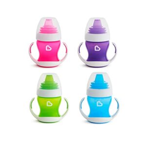 Munchkin Gentle Transition Cup 4 oz, Assorted Colors (Blue, Pink, Green and Purple)