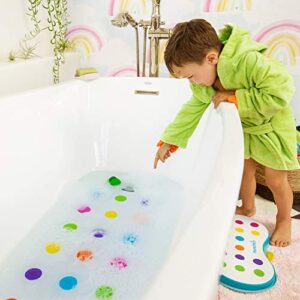 Munchkin® Dots™ Bath Mat for Kids, Multicolored, 30.5x14.25 Inch