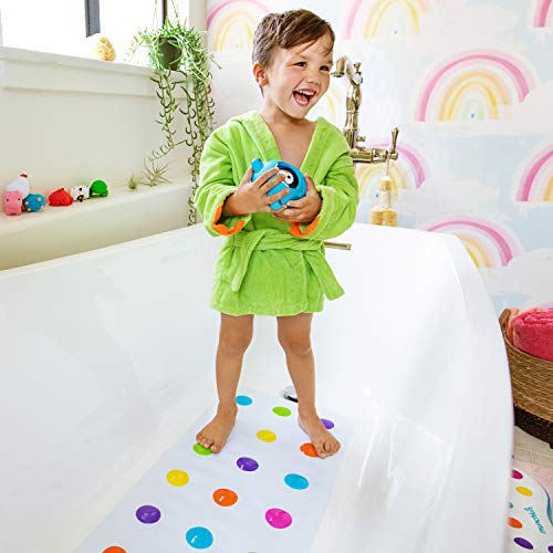 Munchkin® Dots™ Bath Mat for Kids, Multicolored, 30.5x14.25 Inch