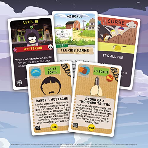 USAOPOLY Munchkin South Park | Card Game Featuring South Park Characters | Based on The Steve Jackson Munchkin Games | Officially-Licensed Comedy Central & South Park Board Game & Merchandise.