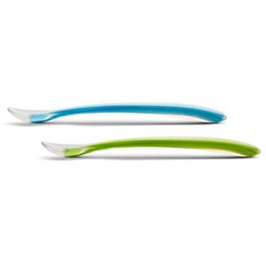 Munchkin® Gentle™ Silicone Spoons, 4 Pack, Blue/Green