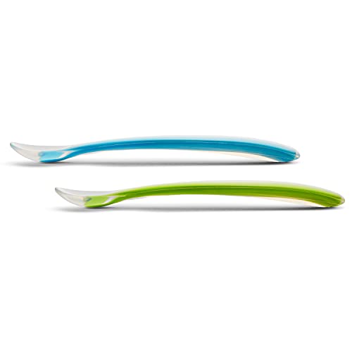 Munchkin® Gentle™ Silicone Spoons, 4 Pack, Blue/Green