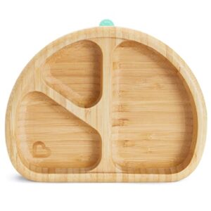 munchkin® bambou™ divided suction plate – eco-friendly bamboo dinnerware for babies and toddlers