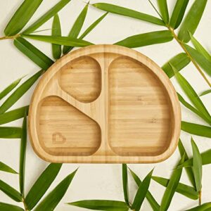 Munchkin® Bambou™ Divided Suction Plate - Eco-Friendly Bamboo Dinnerware for Babies and Toddlers