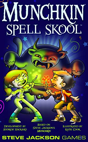 Steve Jackson Games Munchkin Spell Skool Card Game | Family Card Game | Adult, Kids, & Family Game | Fantasy Adventure Card Game | Roleplaying Game | Ages 10+ | 3-4 Players | Avg Play Time 60 Min