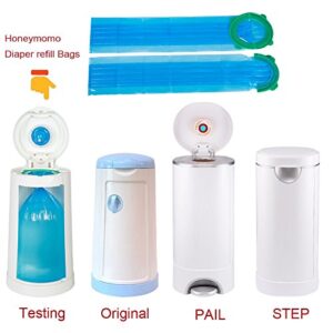 Honeymomo Baby Bathing Diaper refill bags 35 Bags 1050 Counts Fully Compatible with Arm&Hammer Disposal System Diaper Pail Snap, Seal and Toss Refill Bags