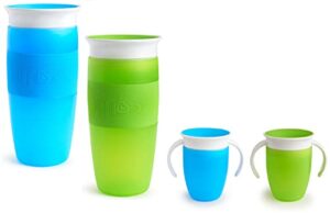 munchkin miracle 360 sippy cup (blue/green 7oz & 14oz)