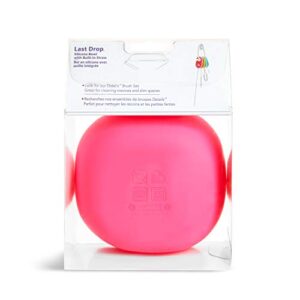 Munchkin Last Drop Silicone Toddler Bowl with Built-In Straw, Pink