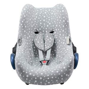 janabebe cover liner compatible with maxi cosi cabriofix, city, streety fix (white star)