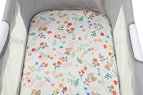 Stretchy Bassinet Sheets 32 x 19 Inch, Compatible with Baby Delight, Mika Micky, Dream On Me, ANGELBLISS, Papablic, Koola, AMKE, Maxi-COSI Baby Bedside Bassinet Mattress, 2 Pack, Owl and Rabbit