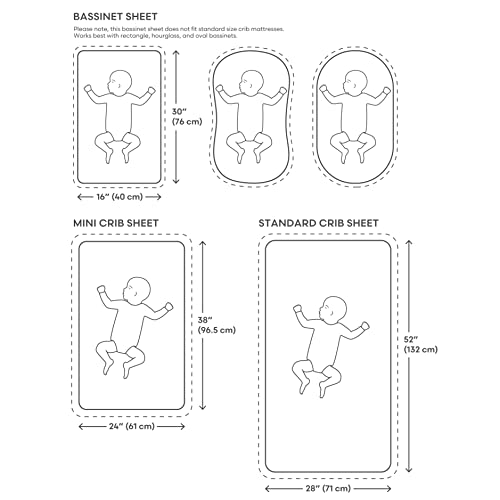 mushie Extra Soft Bassinet Muslin Crib Sheet | 30" x 16" (Tradewinds)