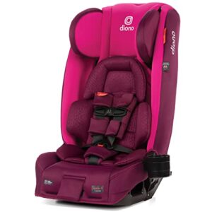 Diono Radian 3RXT, 4-in-1 Convertible Car Seat, Rear and Forward Facing, Steel Core, 10 Years 1 Car Seat, Ultimate Safety and Protection, Slim Fit 3 Across, Purple Plum