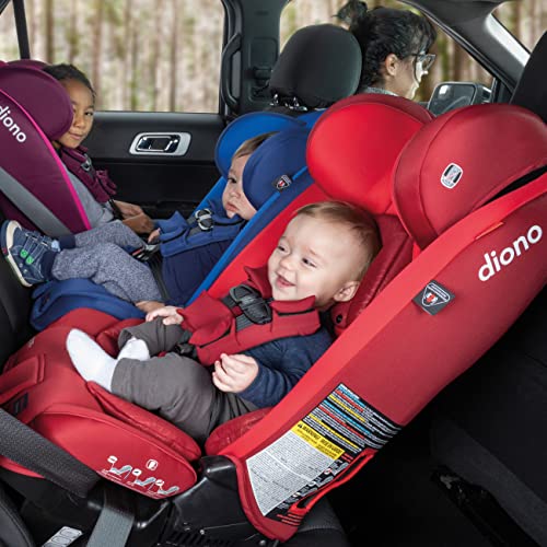 Diono Radian 3RXT, 4-in-1 Convertible Car Seat, Rear and Forward Facing, Steel Core, 10 Years 1 Car Seat, Ultimate Safety and Protection, Slim Fit 3 Across, Purple Plum