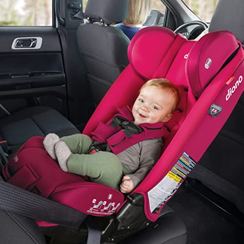 Diono Radian 3RXT, 4-in-1 Convertible Car Seat, Rear and Forward Facing, Steel Core, 10 Years 1 Car Seat, Ultimate Safety and Protection, Slim Fit 3 Across, Purple Plum